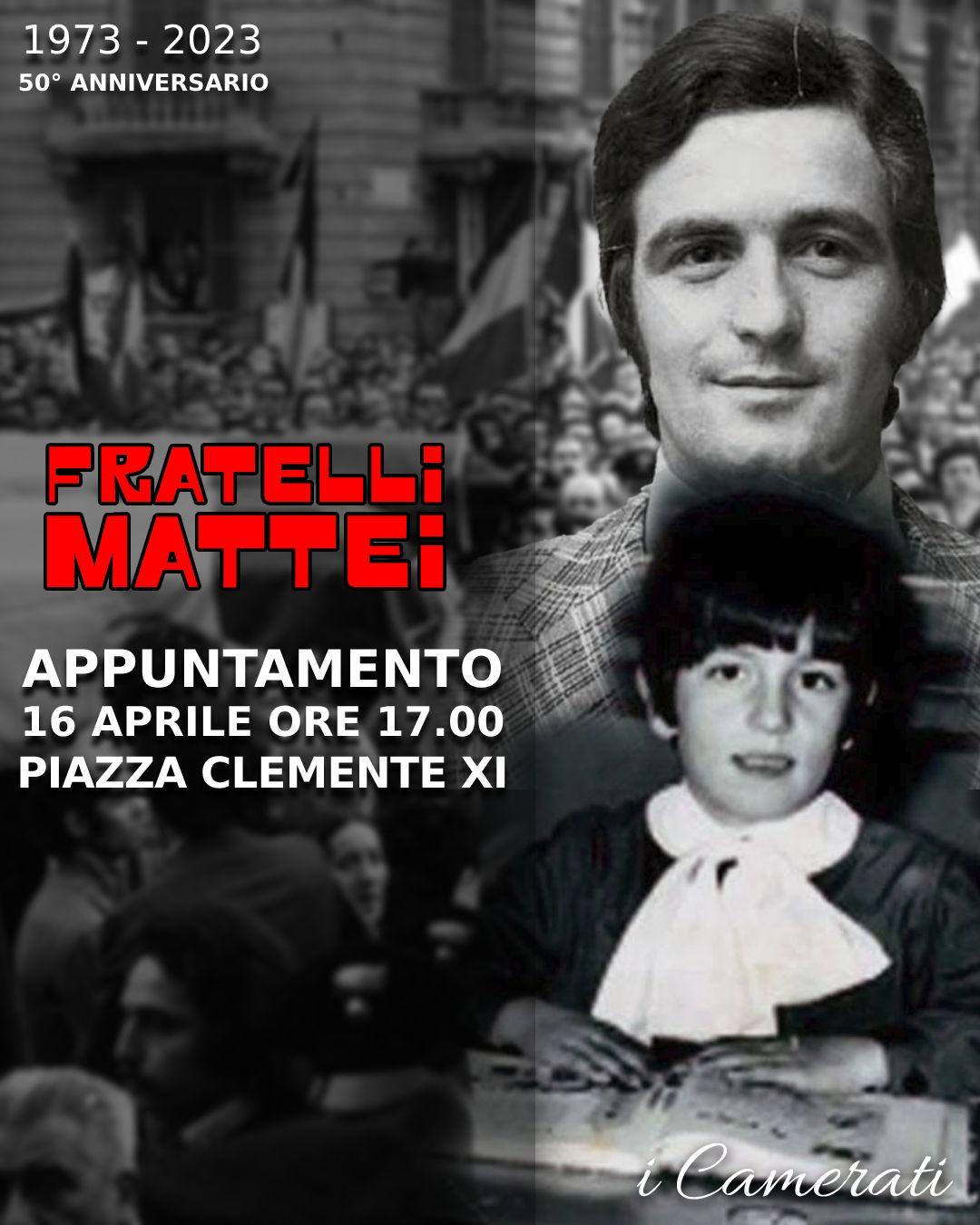 # In Commemorazione dei Fratelli Mattei ..... # In Celebrazione del ... # In Commemorazione dei Fratelli Mattei ..... # In Celebrazione del ...